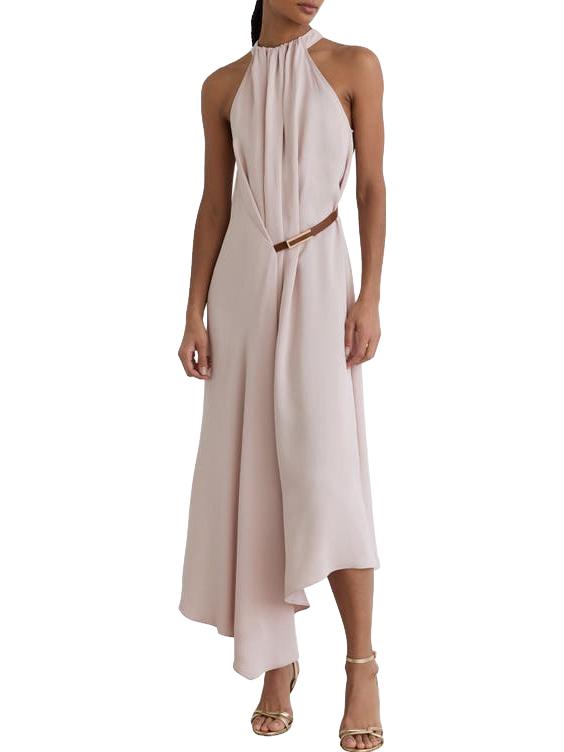 REISS Reiss Evie Halter Neck Midi Dress